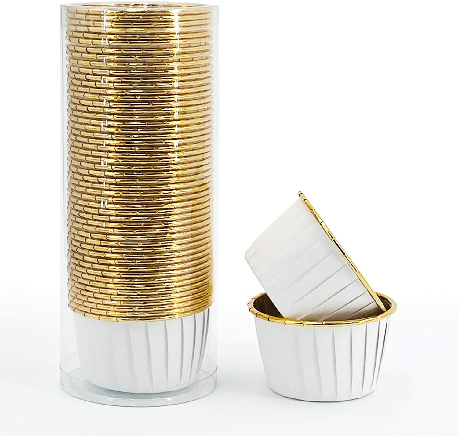 Amazon.com: Party Hippo Cupcake Cups, 3.5 Oz 50 pcs Disposable Foil ...