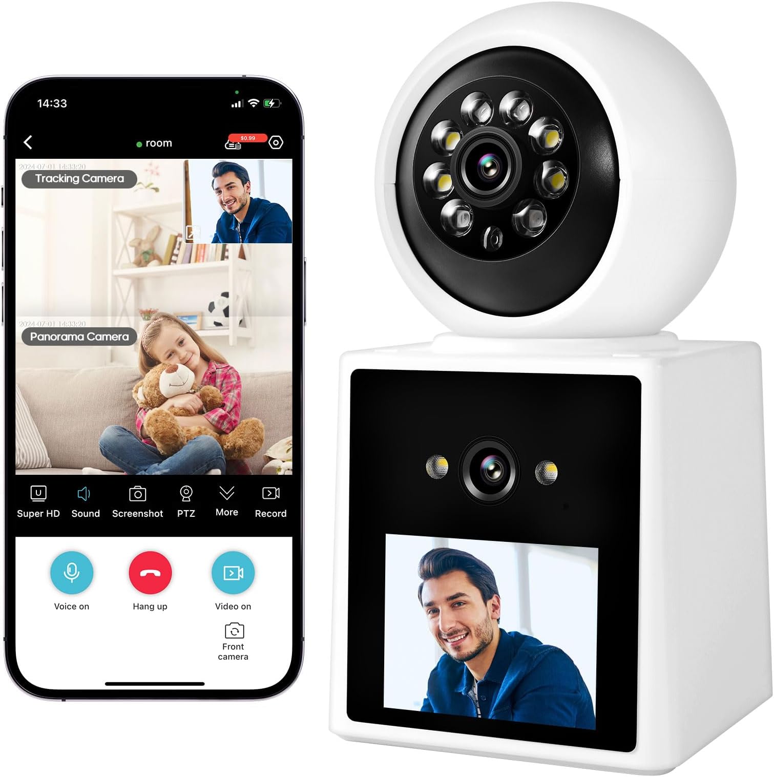 Amazon.com : LASTCOW Two-Way Video Calling Camera with 2.8 inch HD ...