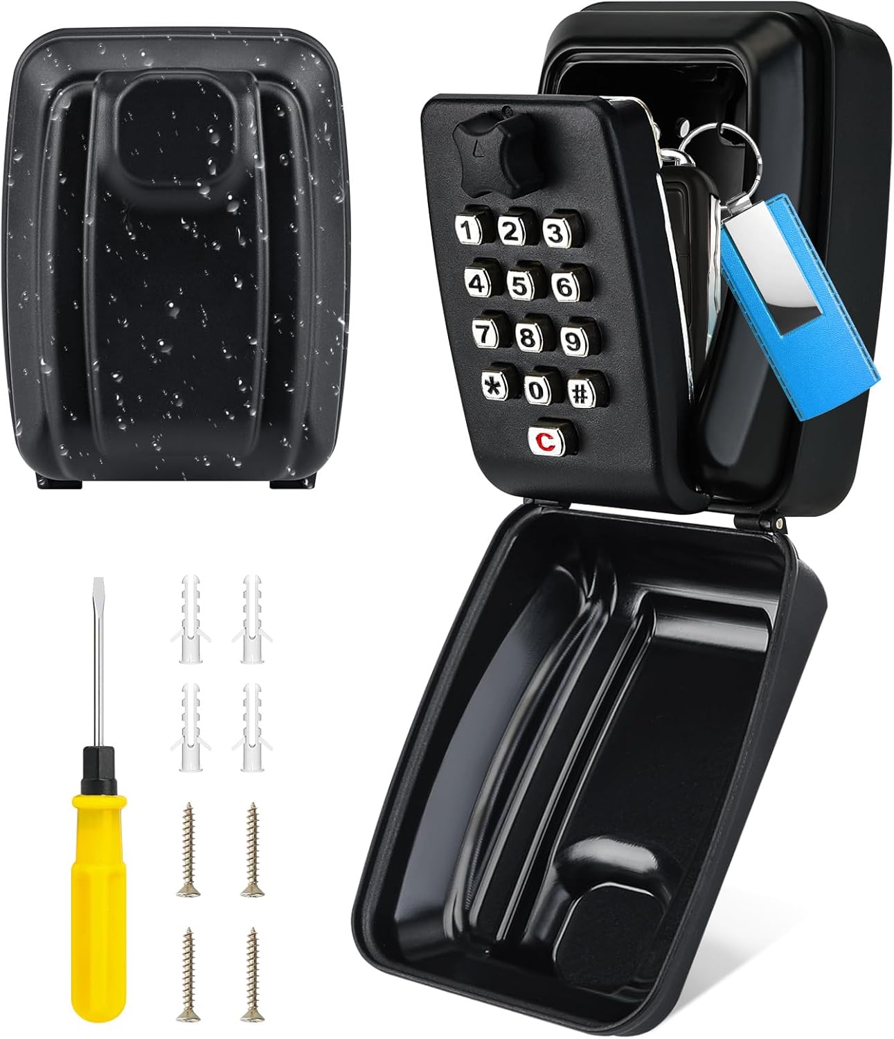 Amazon.com: Thlevel Key Lock Box for Outside, Key Safe Wall Mounted ...