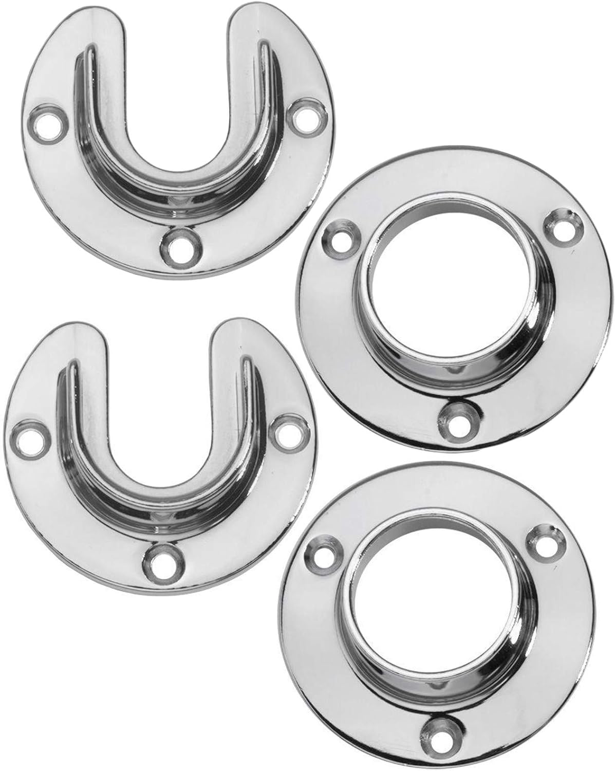 Amazon.com: Wideskall Heavy Duty Stainless Steel Closet Pole Sockets ...