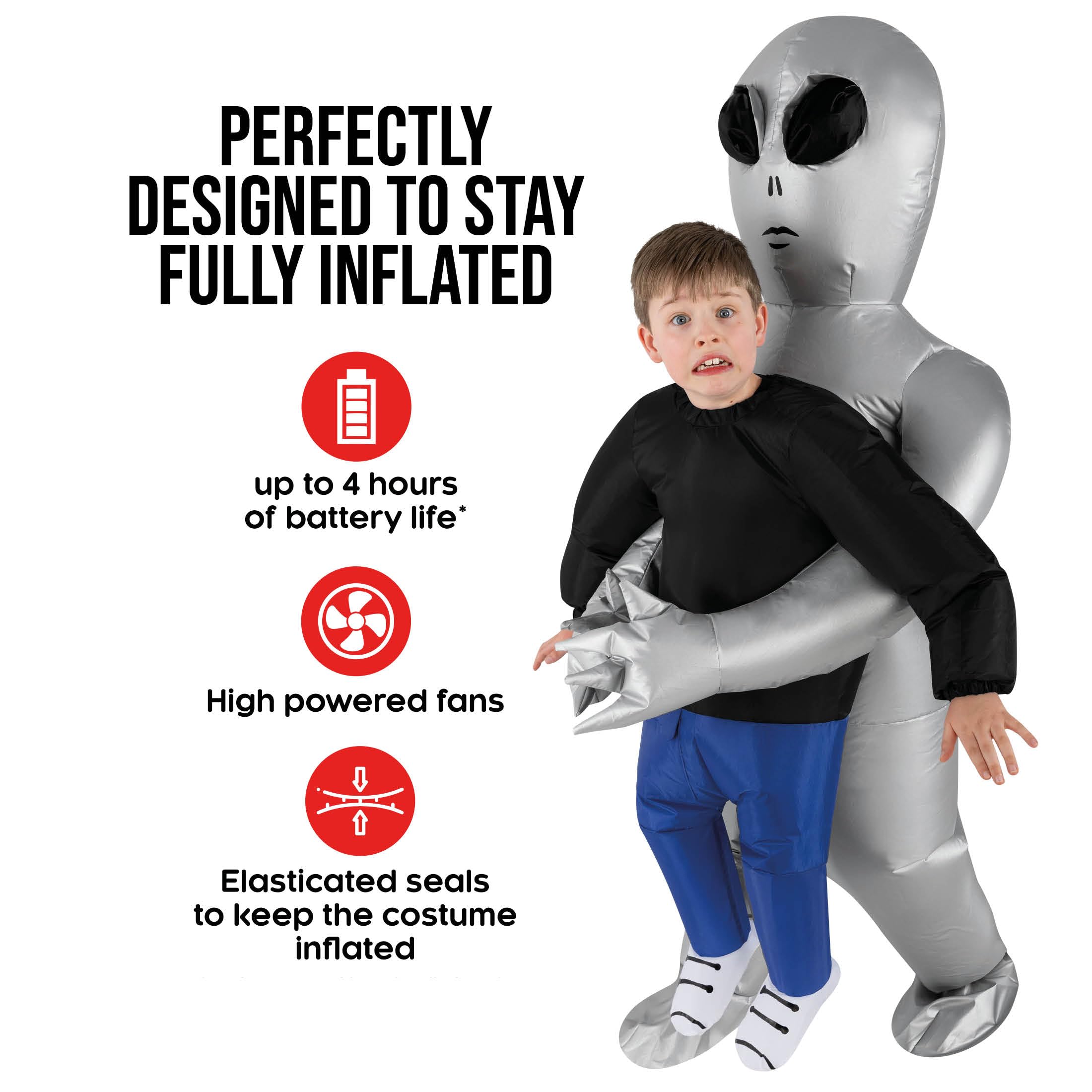 Snapklik.com : Silver Kids Alien Costume, Alien Inflatable Costumes For ...
