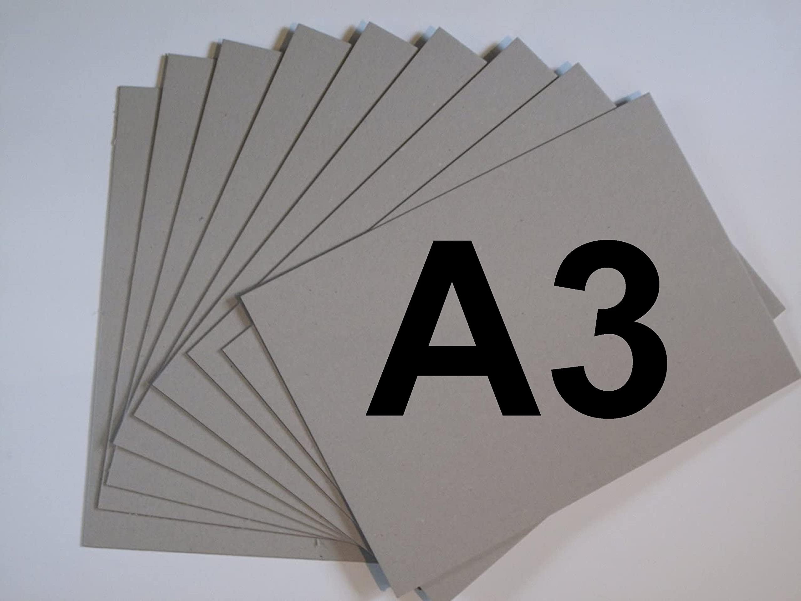 PROTECTAFILE 10 Pack A3 Grey Board 2000mic 2mm - Sturdy Cardboard Sheets for Crafts and DIY ...