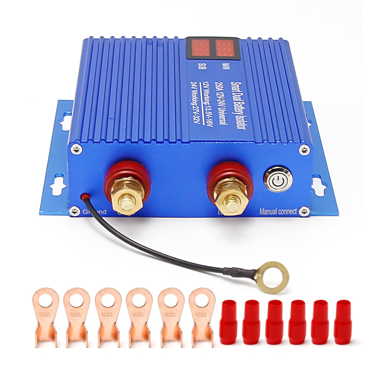 250A Smart Dual Battery Isolator 12V/24V Universal Voltage Sensitive ...