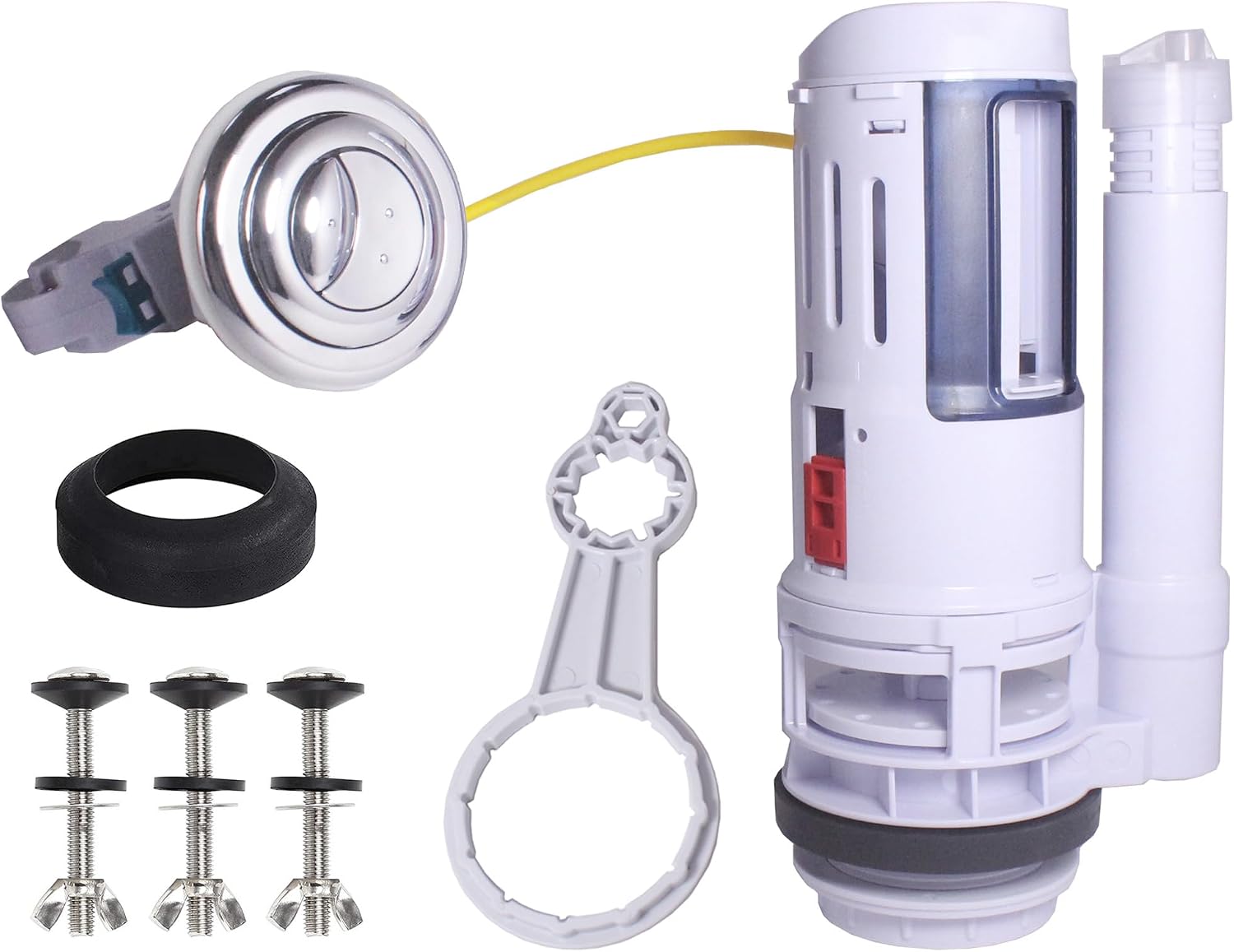 2-Inch Toilet Flush Valve Dual Flush Valve Replacement with Push Button ...