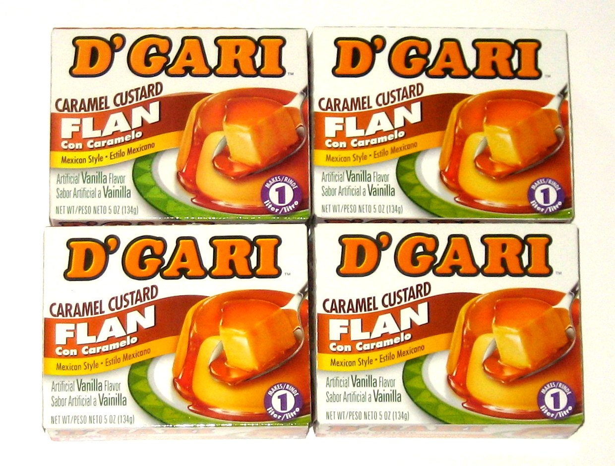 Amazon.com : D'GARI Carmel Custard Flan Mexican Style - 5 Oz (4-Pack ...
