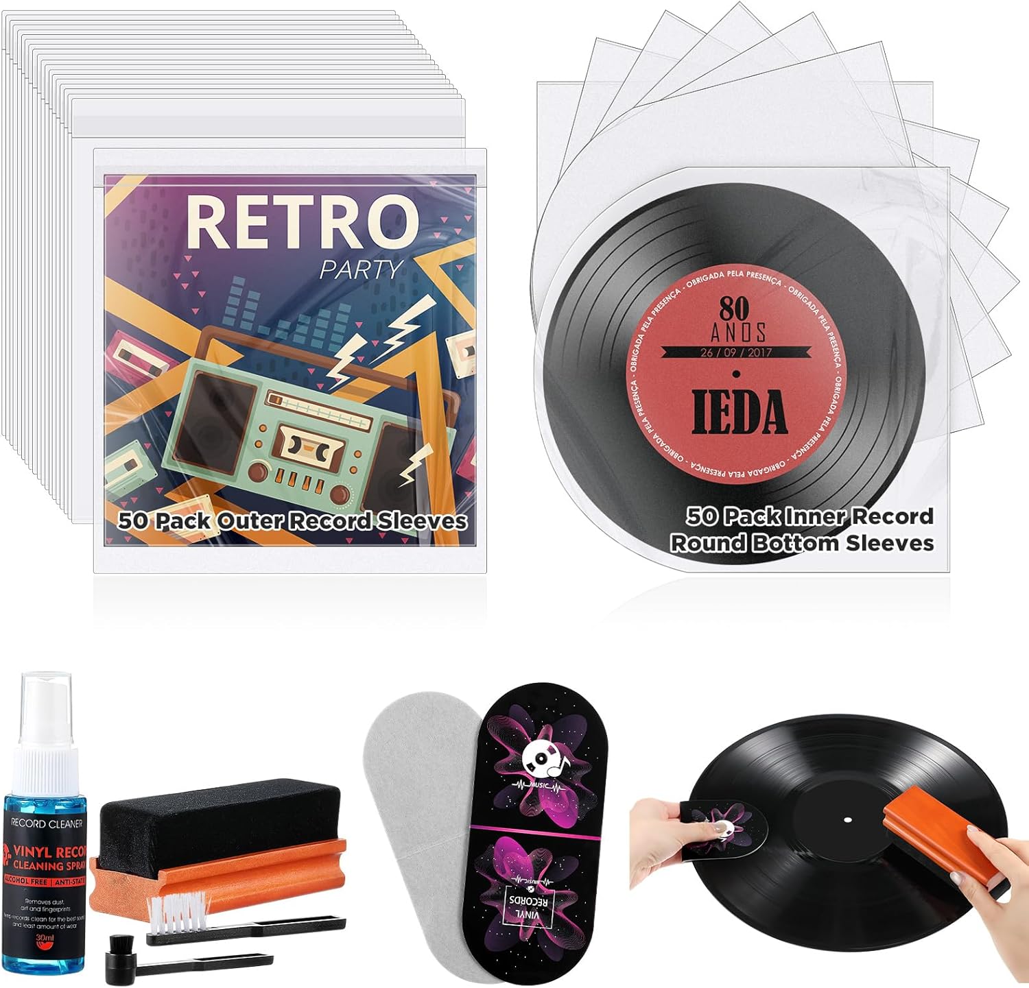 Amazon.com: Gifts for Vinyl Record Lovers 106 Pcs 12" Vinyl Record ...