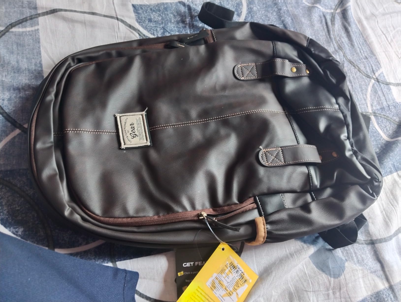 Buy Gear Classic 20L Small Faux Leather Water Resistant Anti Theft ...