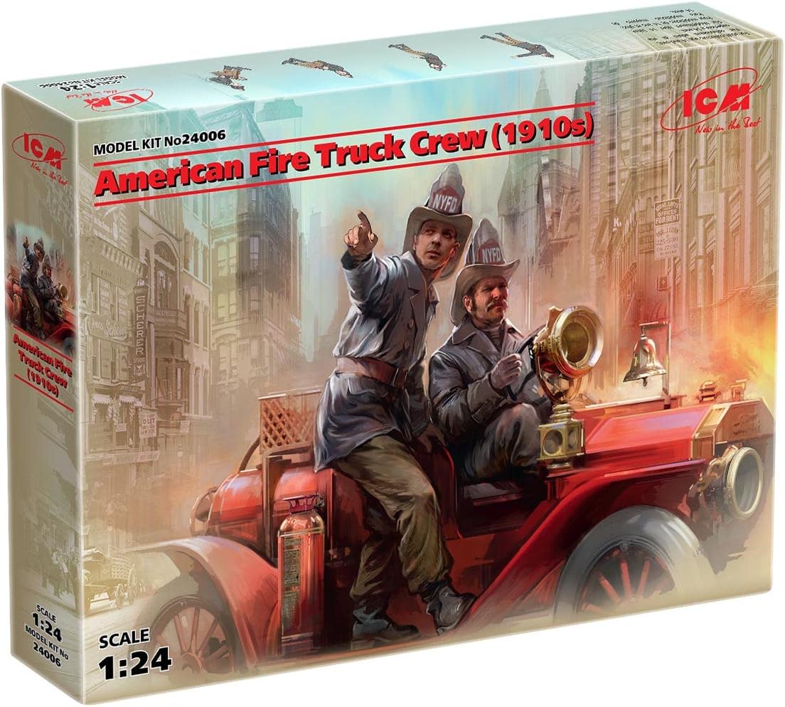 ICM 24006 Plastic Model American Fire Truck Crew (1910s) (2 Figures ...