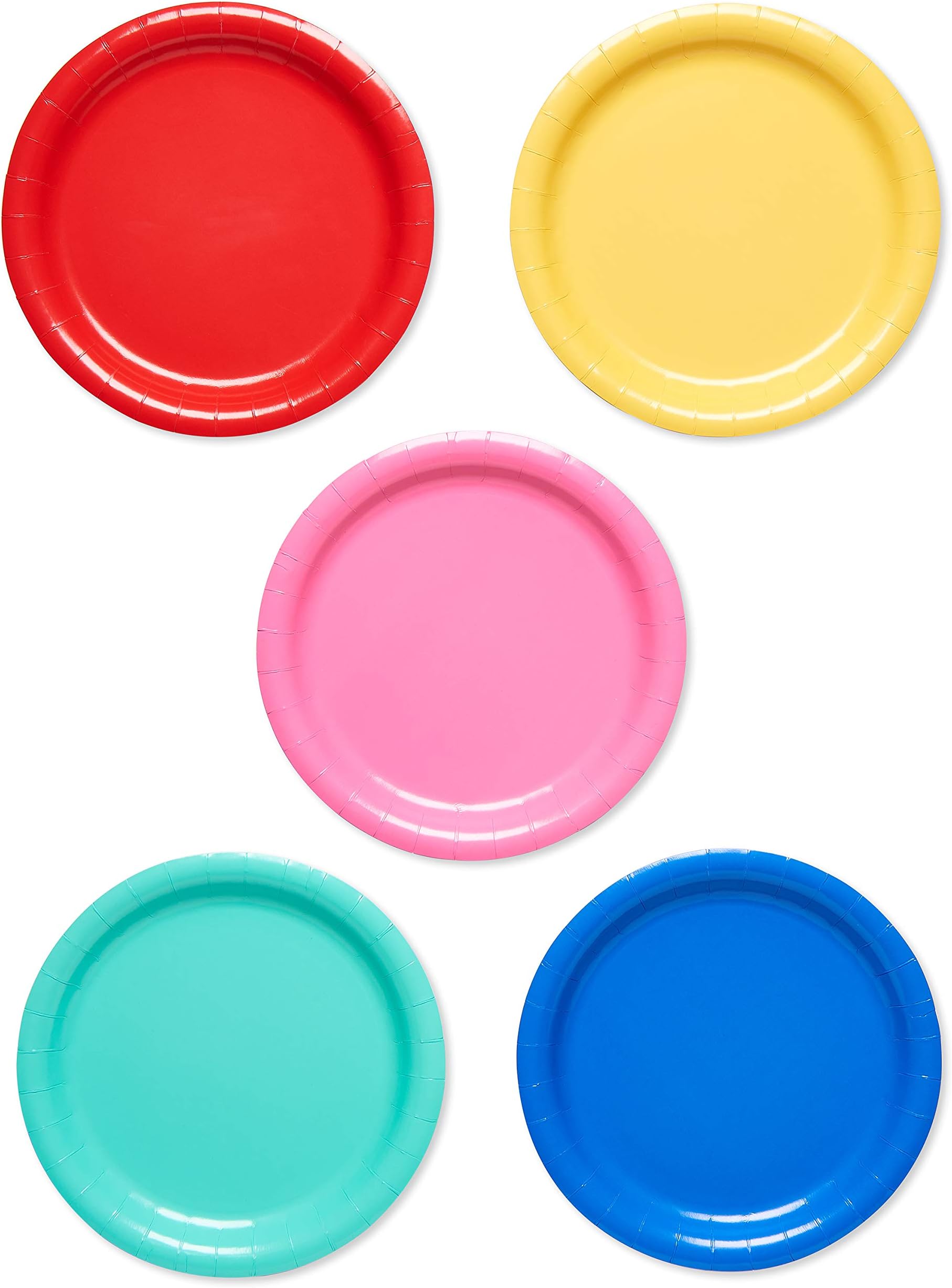 Amazon.com: Retro Rainbow Party Paper Dinner Plates and Lunch Napkins ...