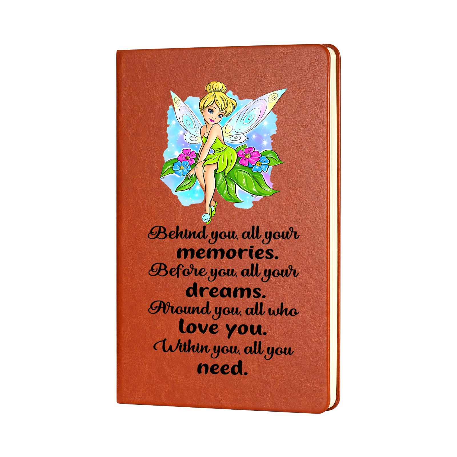 Amazon.com : JOHSBYD Tinkerbell Movie Fans Gifts Leather Notebook All ...