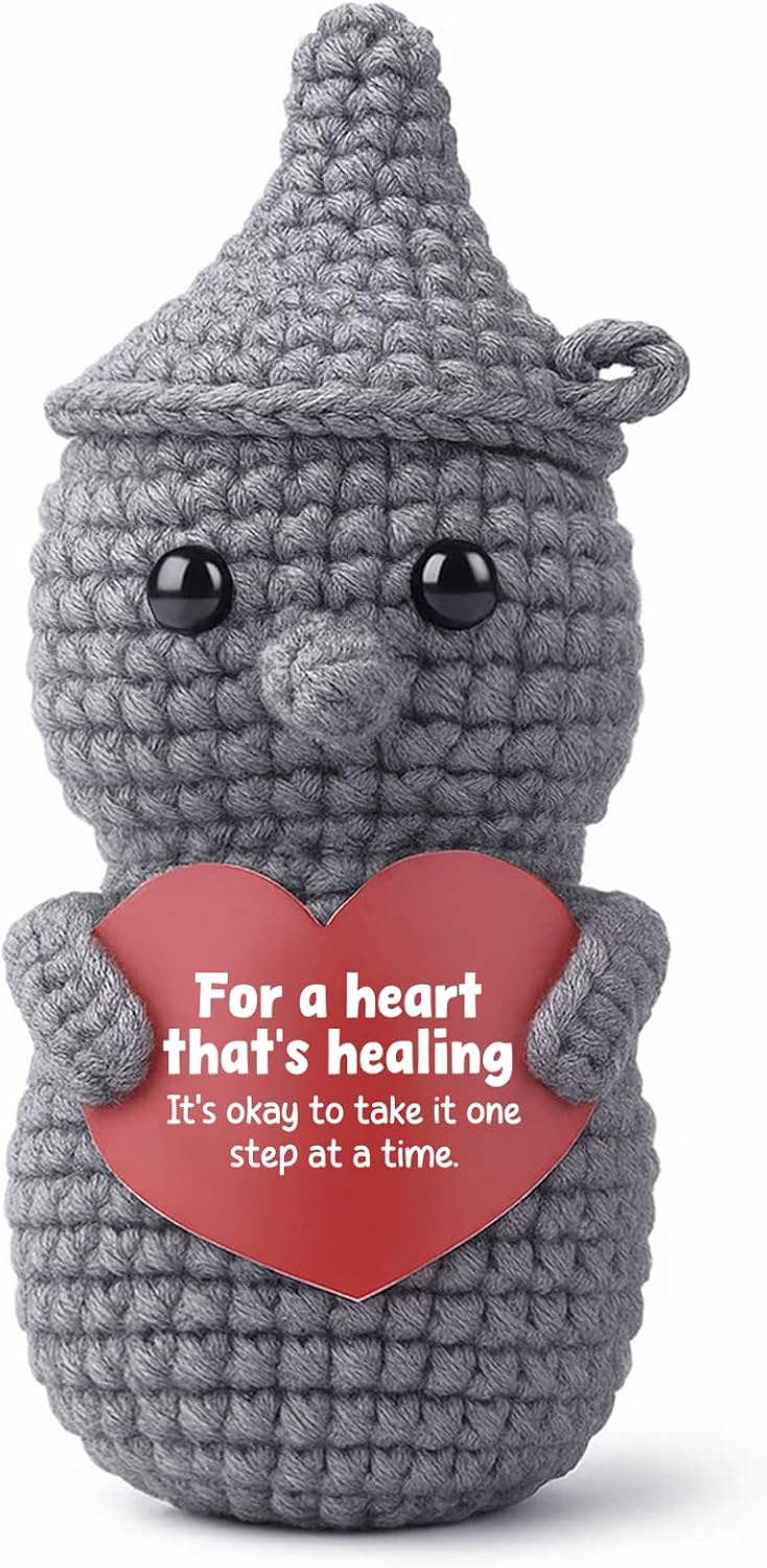 Amazon.com: Handmade Crocheted Tin Man Doll, Emotional Support ...