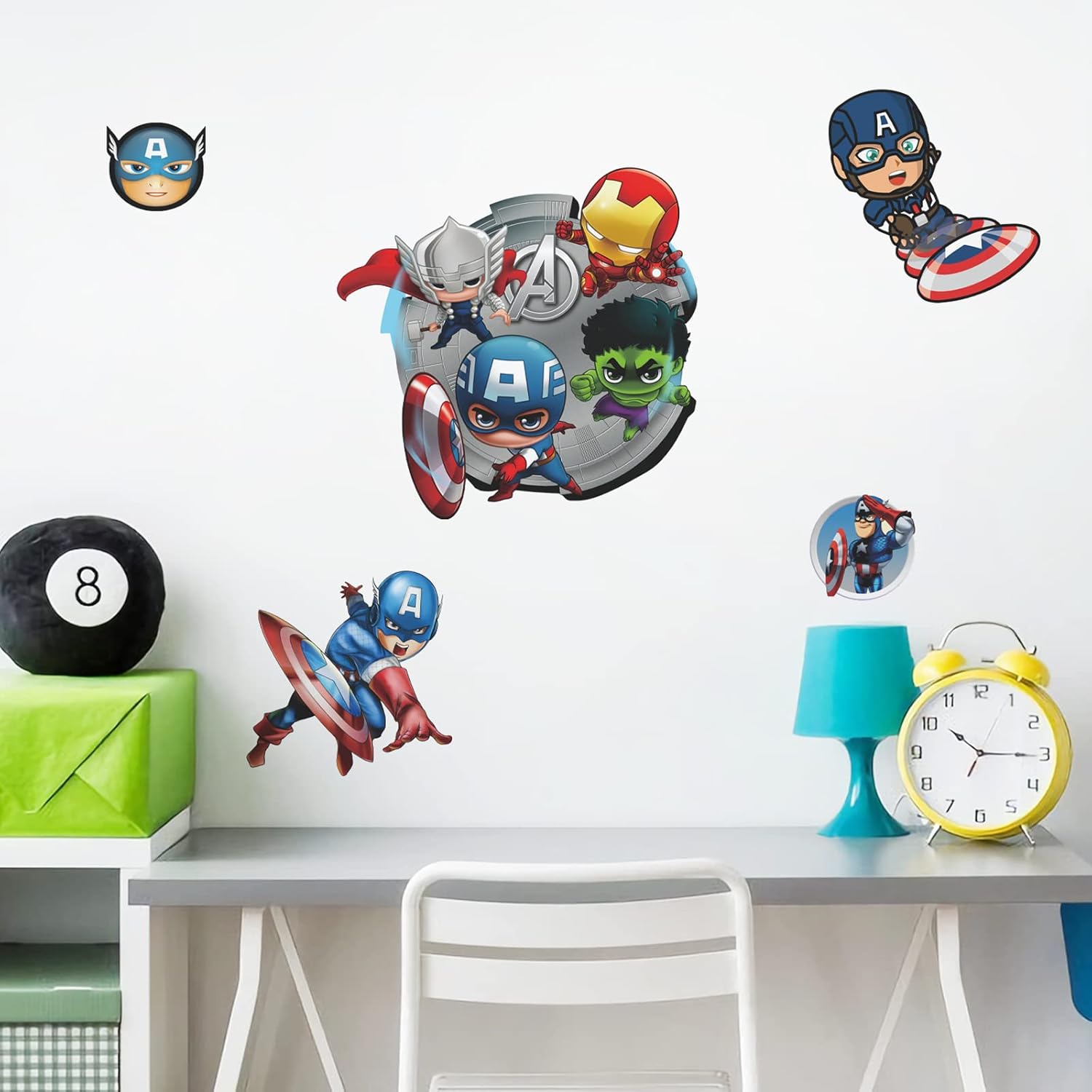 Amazon.com: Cute Superhero Comics Themed Room Decor Cartoon Captain ...