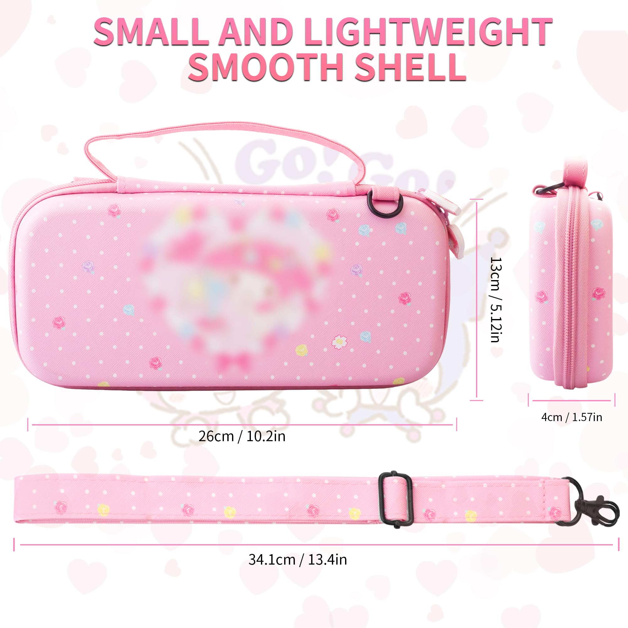 Snapklik.com : HYPERCASE Pink Carrying Case For Nintendo Switch/OLED ...