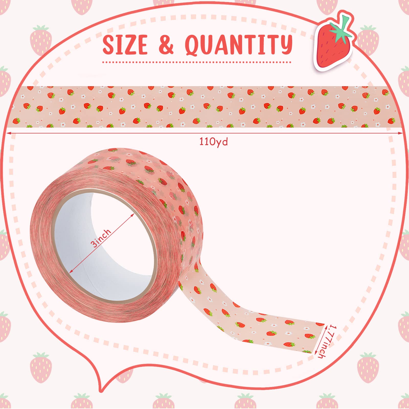 Snapklik.com : Epakh 5 Rolls Cute Heart Packing Tape Colorful Printing ...
