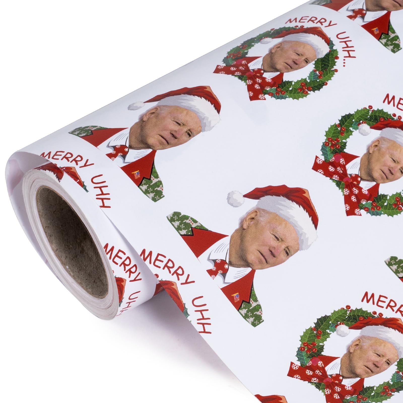 Amazon.com: WRAPAHOLIC Funny Christmas Wrapping Paper Roll - Mini Roll ...