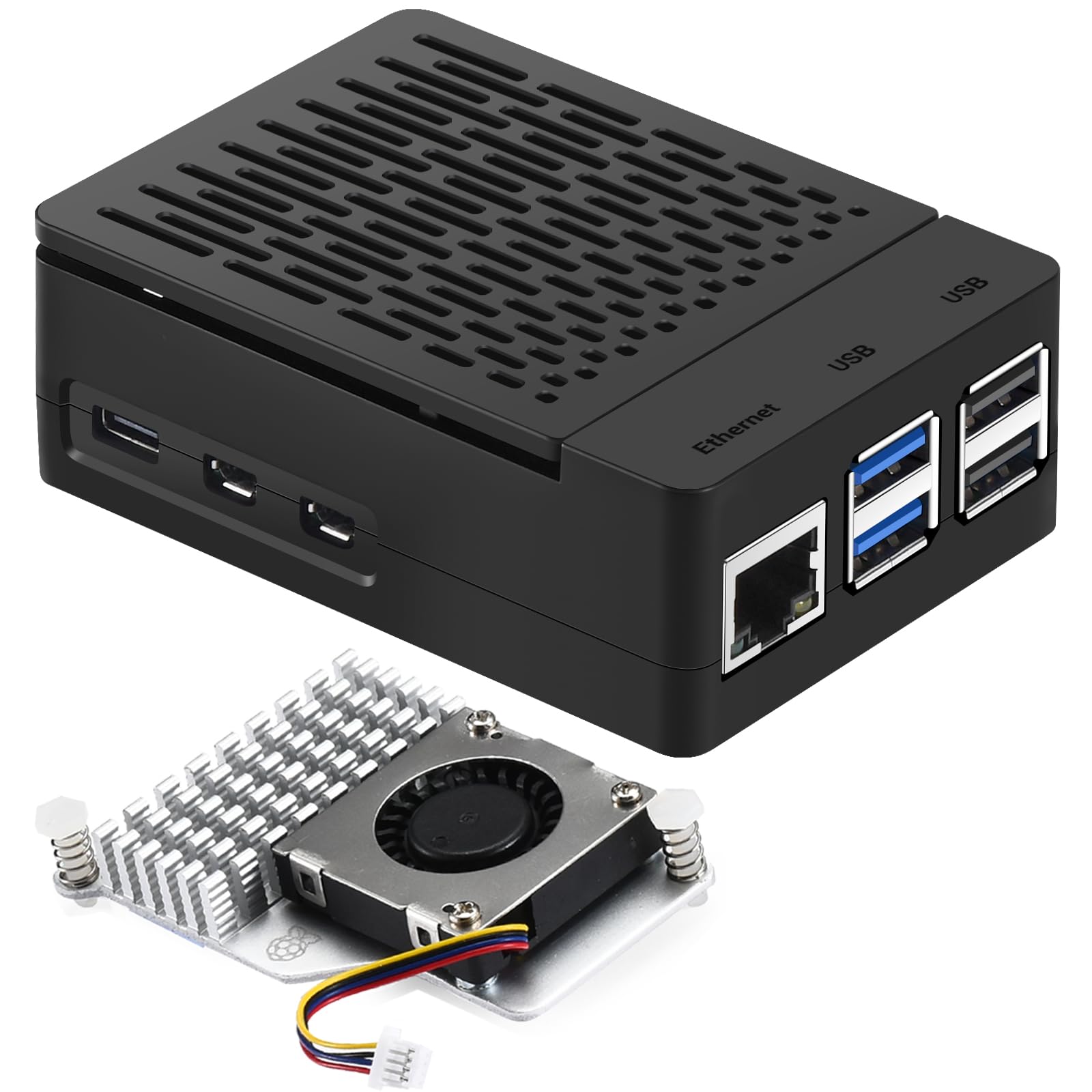 Buy iUniker Case for Raspberry Pi 5, Case for Raspberry Pi Pi 5 Fan ABS ...