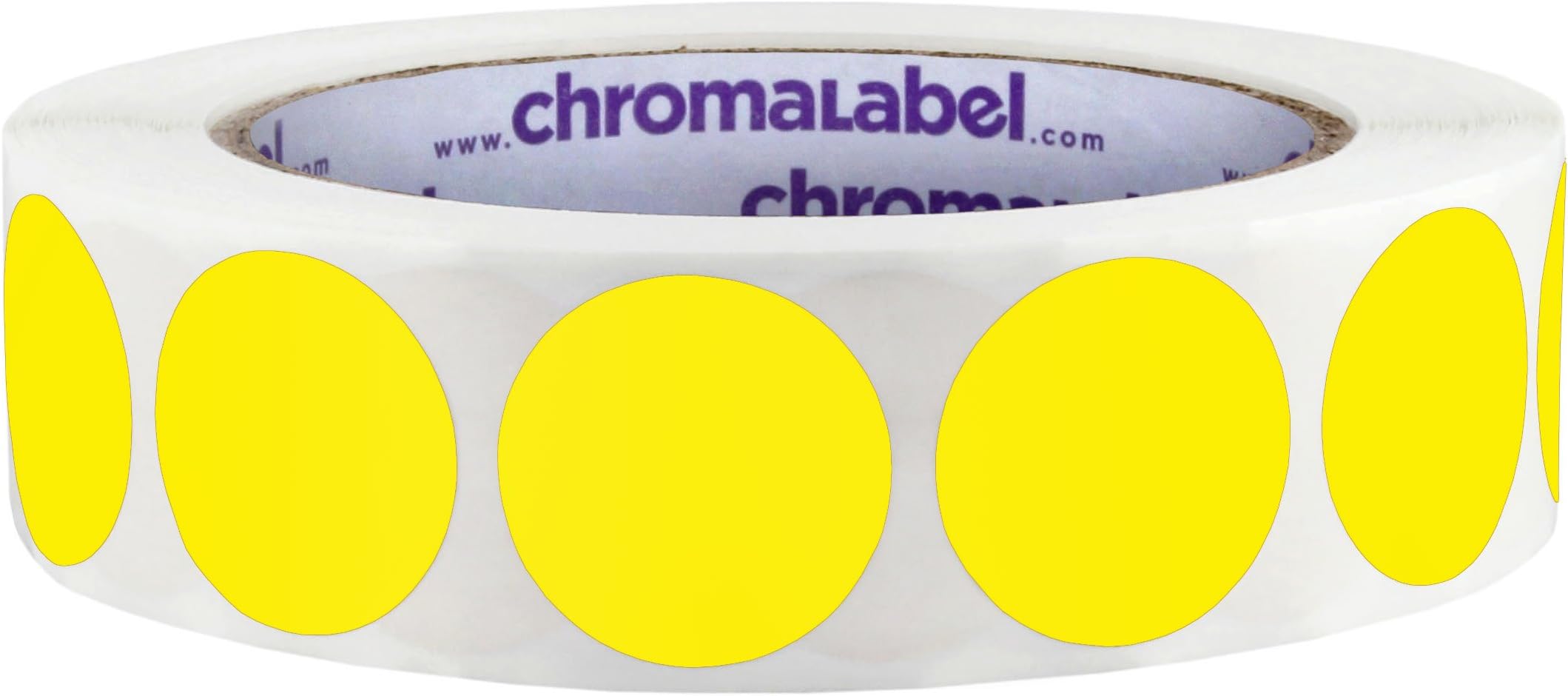 Amazon.com : ChromaLabel 1 Inch Round Colored Stickers, Permanent ...