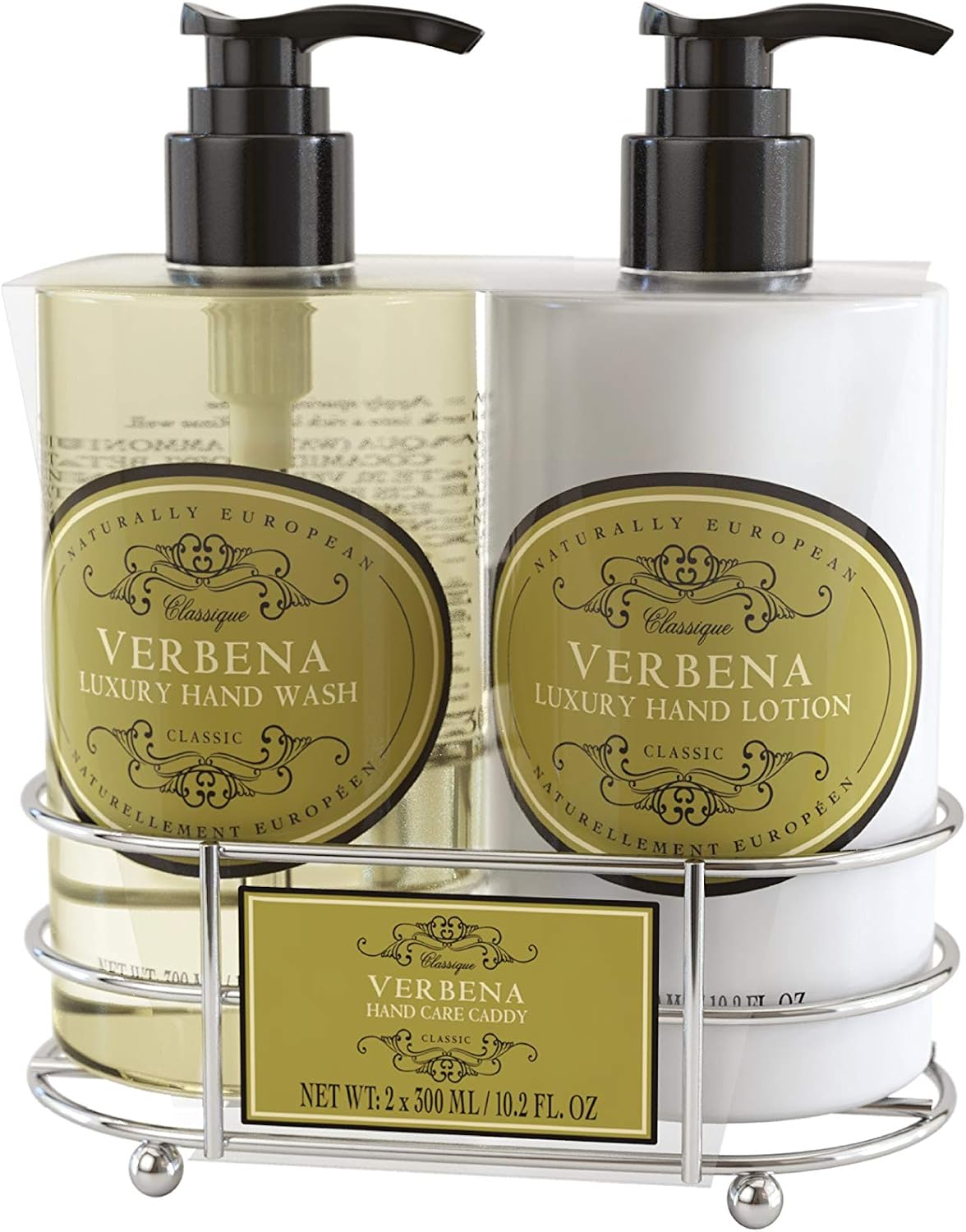 Naturally European Luxury Hand Wash and Hand Lotion Caddy Gift Set ...