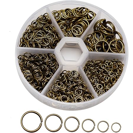 Amazon.com : Handyman Crafts Jump Rings Kit With1000PCS Open Jump Rings ...
