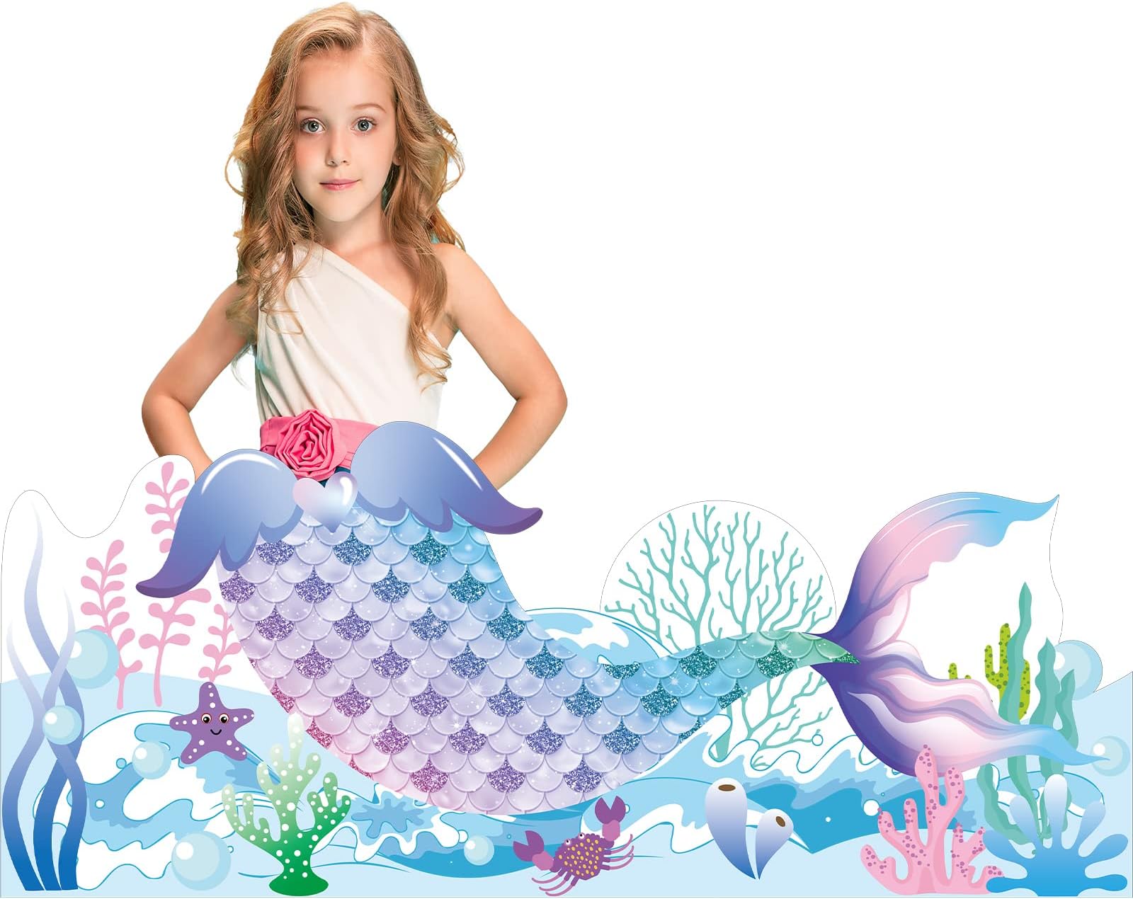 Amazon.com: Mermaid Tail Photo Stand up (4 feet Long) Mermaid Sparkle ...