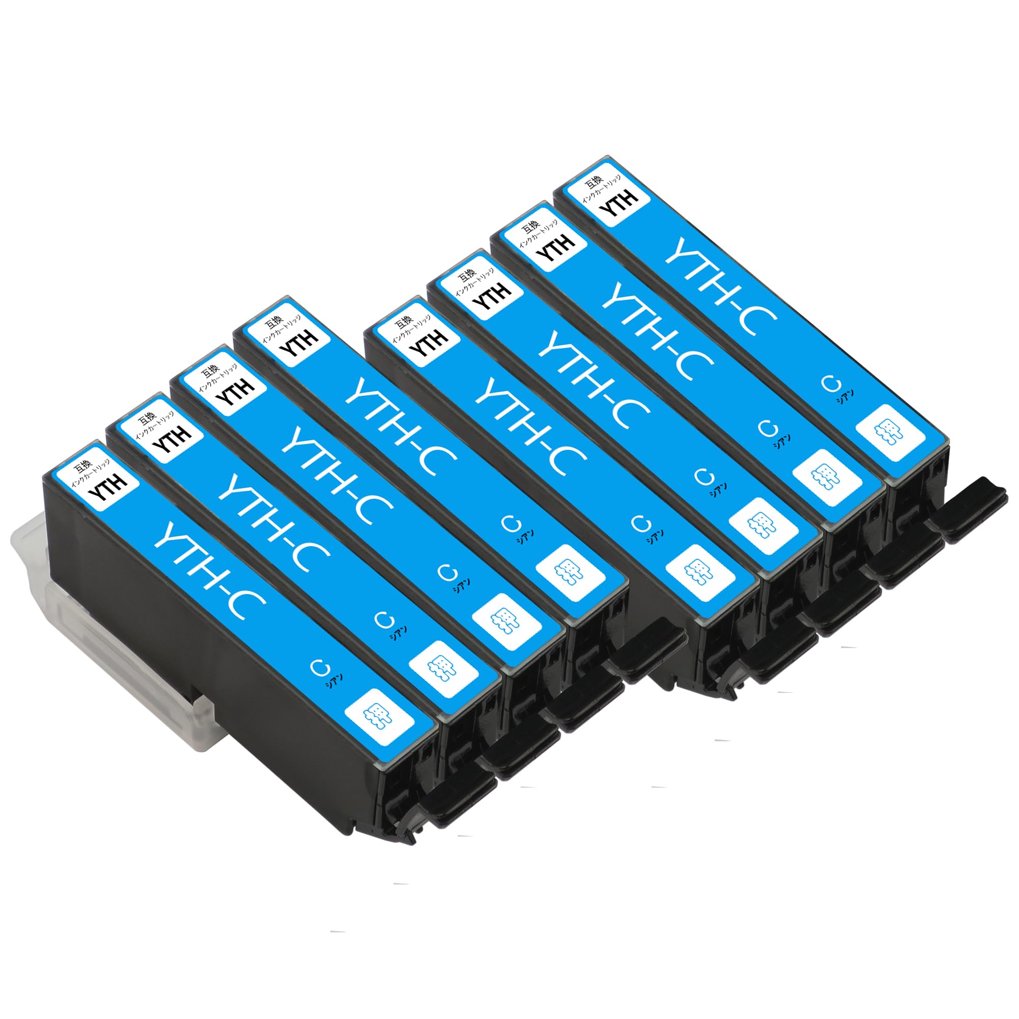 Amazon.co.jp: 【埼京企画】YTH-C シアン(8本セット) 互換インク よっと (YTH YTH-6CL) 対応機種 EP-10VA EP-30VA 純正インクと併用可能 残量 ...
