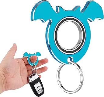 Amazon.com: Keychain Spinner, Bat Shaped Metal Spinning Key Chain ...