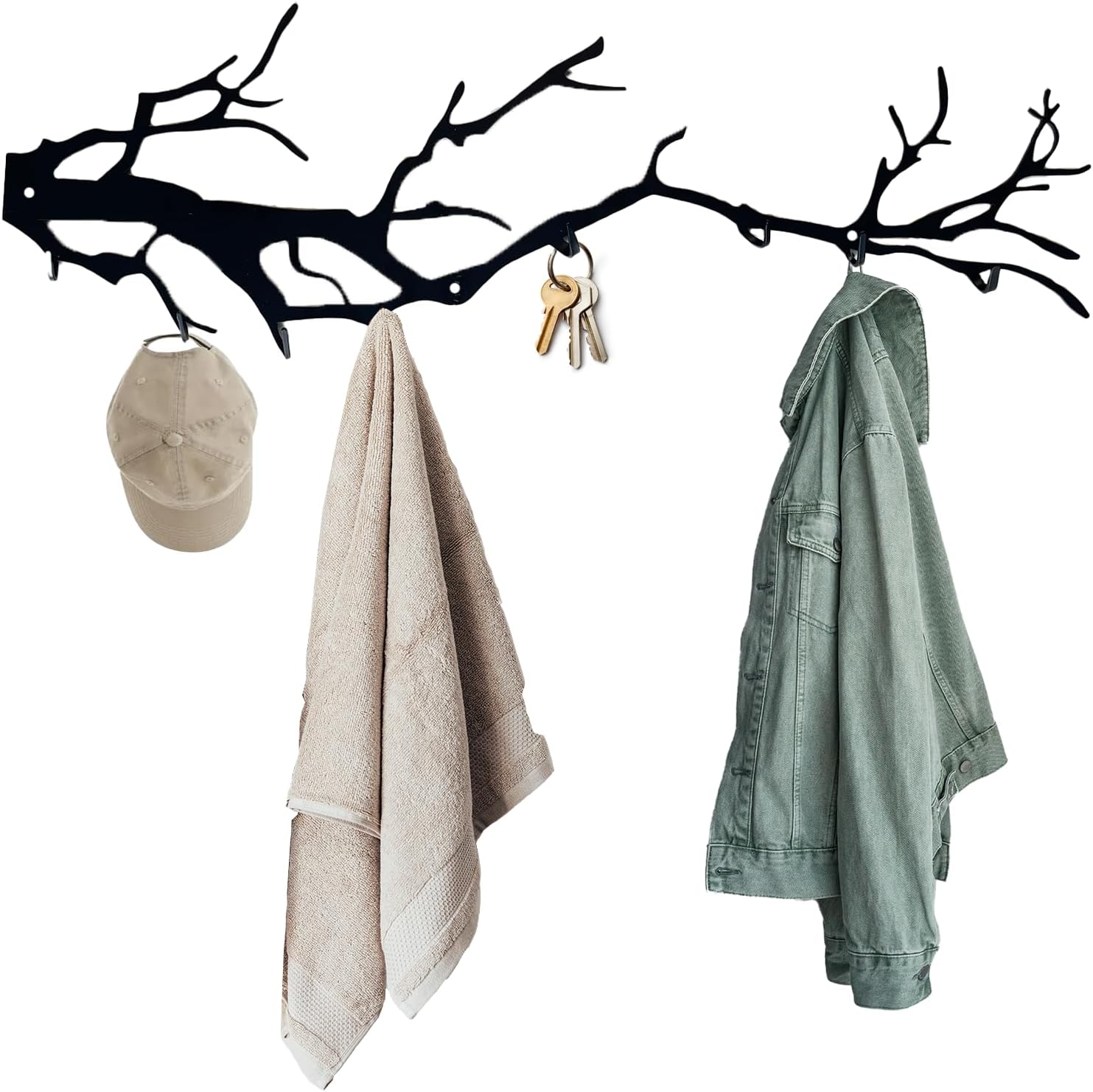 Amazon.com: Bahedayo Coat Hook, Clothes Wall Hook, Iron Metal Branch ...