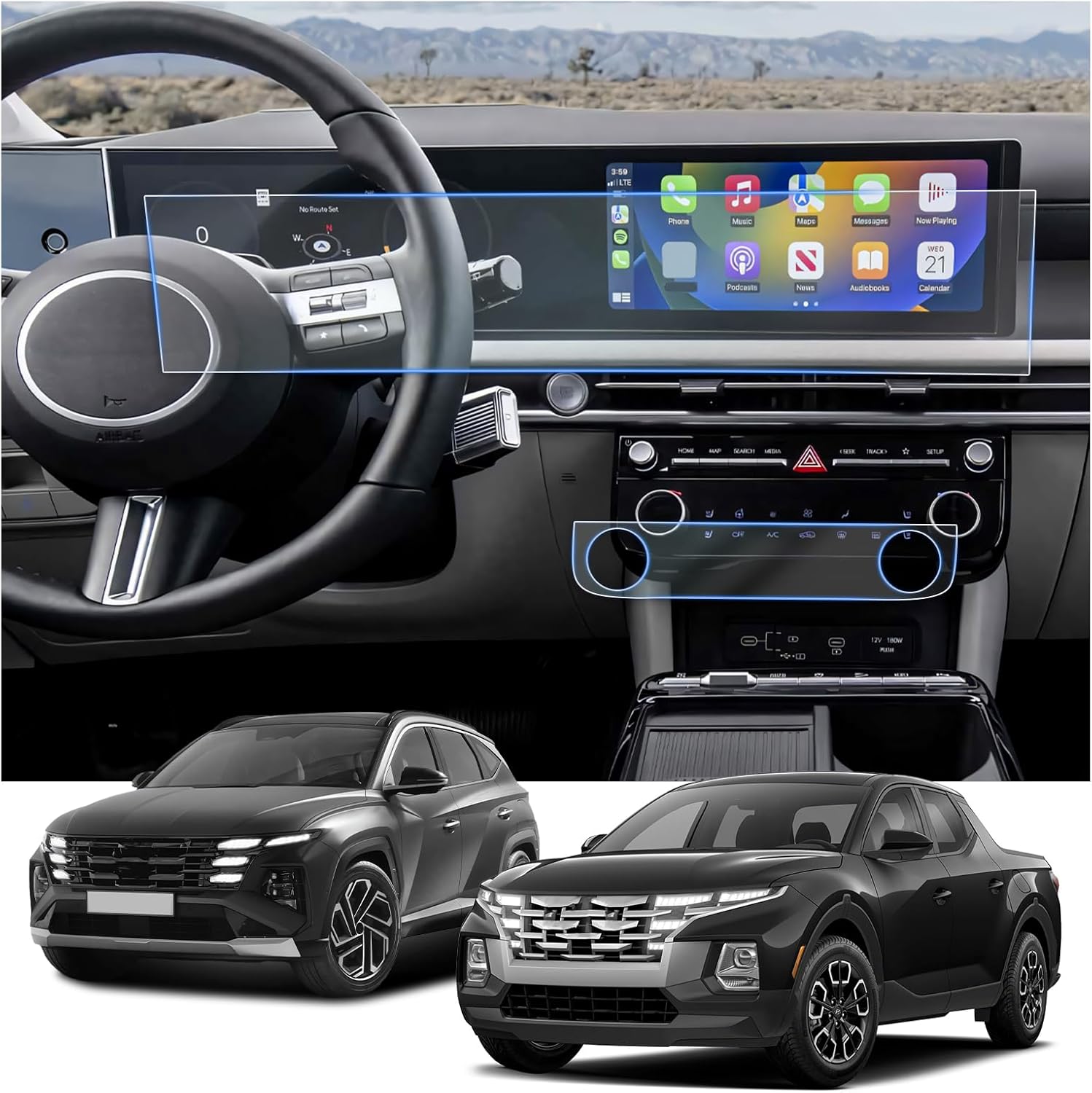 Amazon.com: CDEFG 4PCS for 2025 Hyundai Tucson Screen Protector for ...