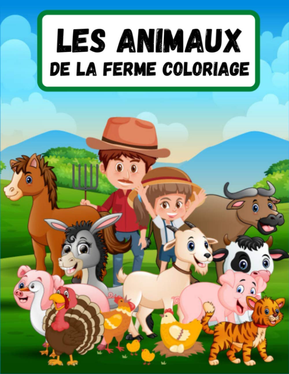 Buy Les animaux de la ferme coloriage: Mignon livre de coloriage d ...