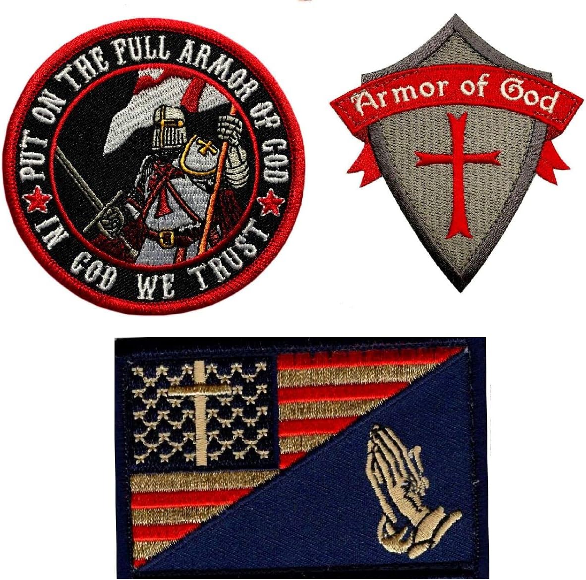 Amazon.com: Put On The Full Armor in God We Trust Patch [3.5 X 3.5 inch ...