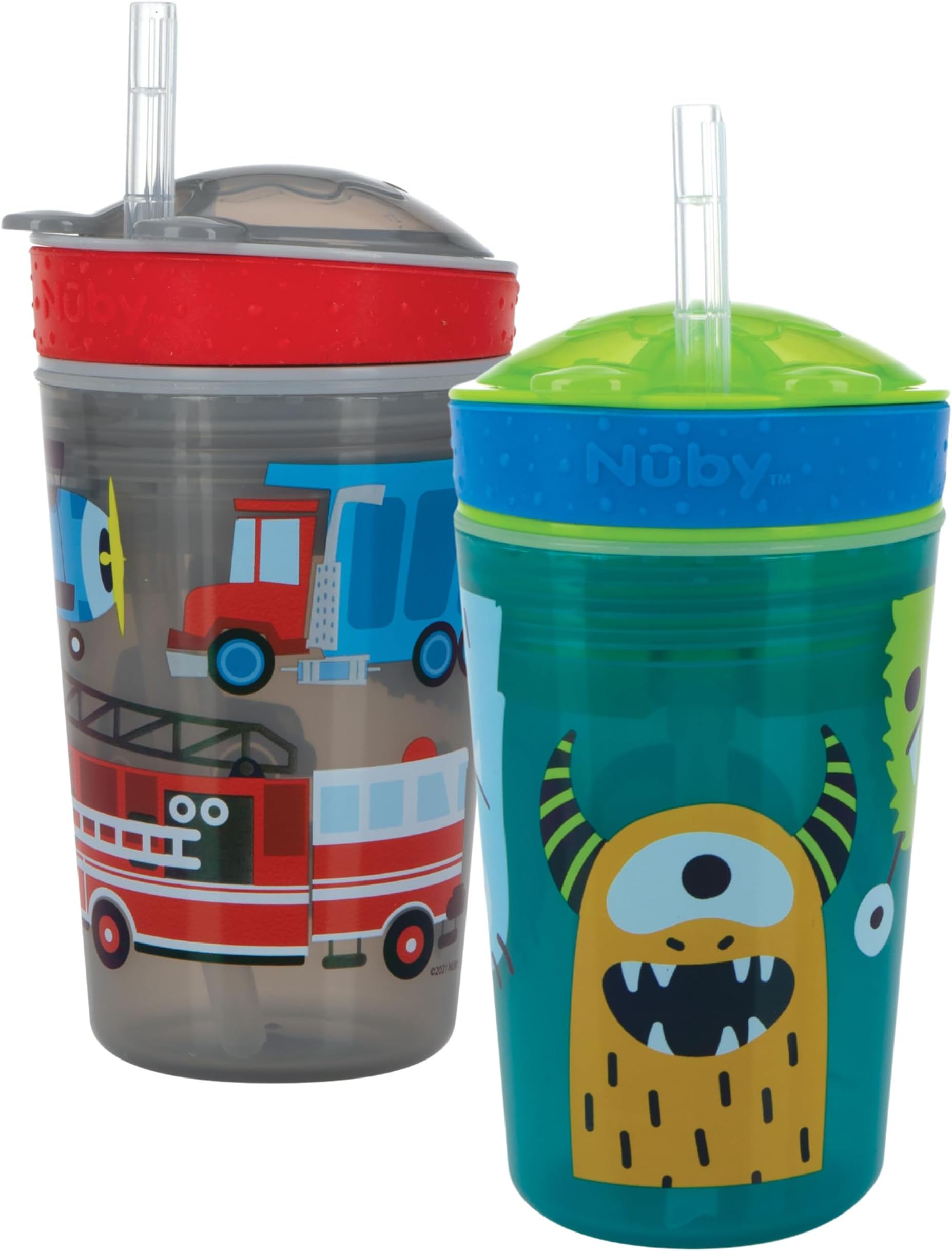 Amazon.com: Snackeez Travel Snack & Drink Cup with Straw, Blue,16 oz : Baby