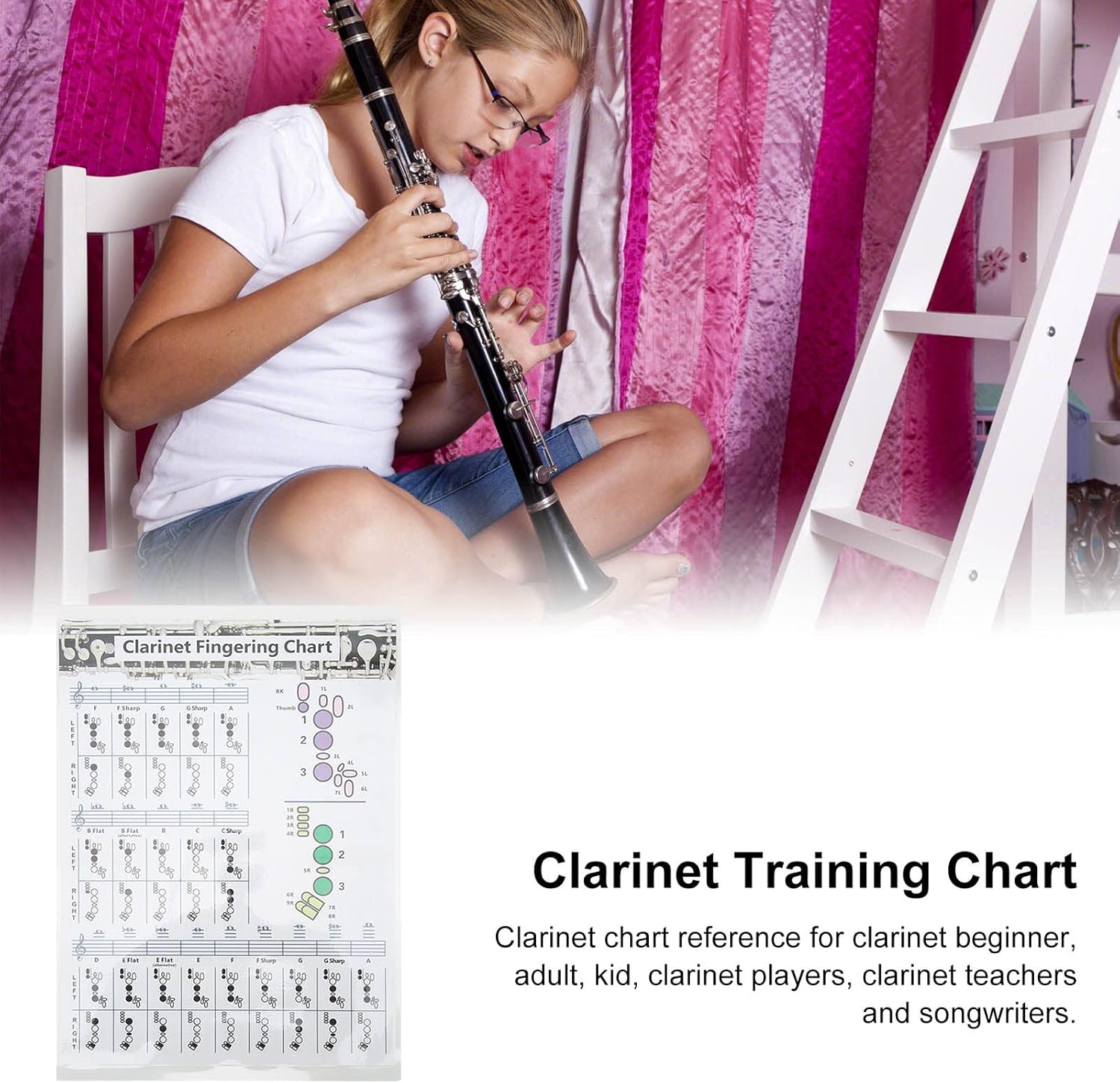 Clarinet Fingering Chart Beginners Training Chart Nepal | Ubuy