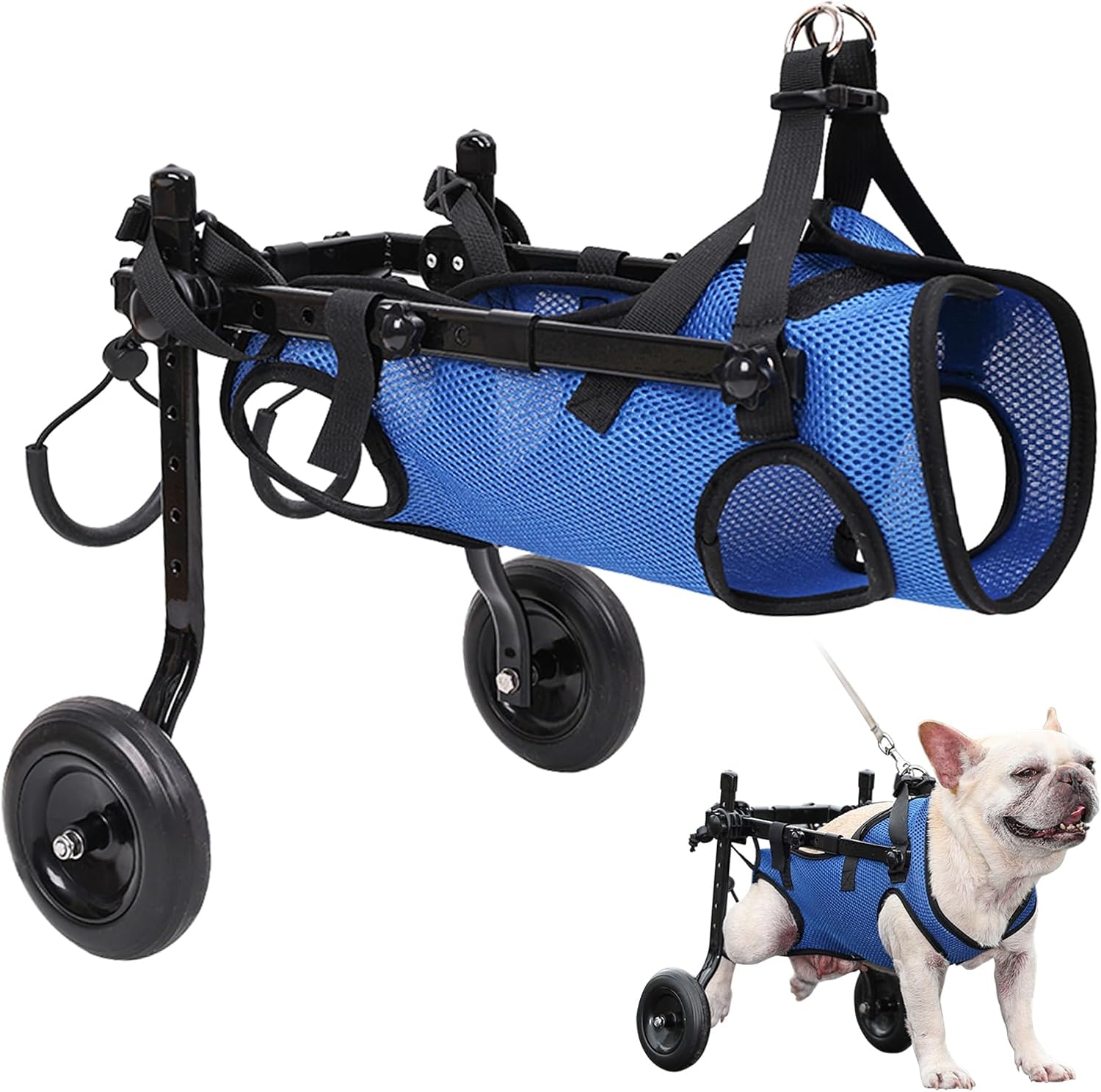 Amazon.com : Dog Wheelchair for Back Legs(M), Adjustable Pets Cart with ...