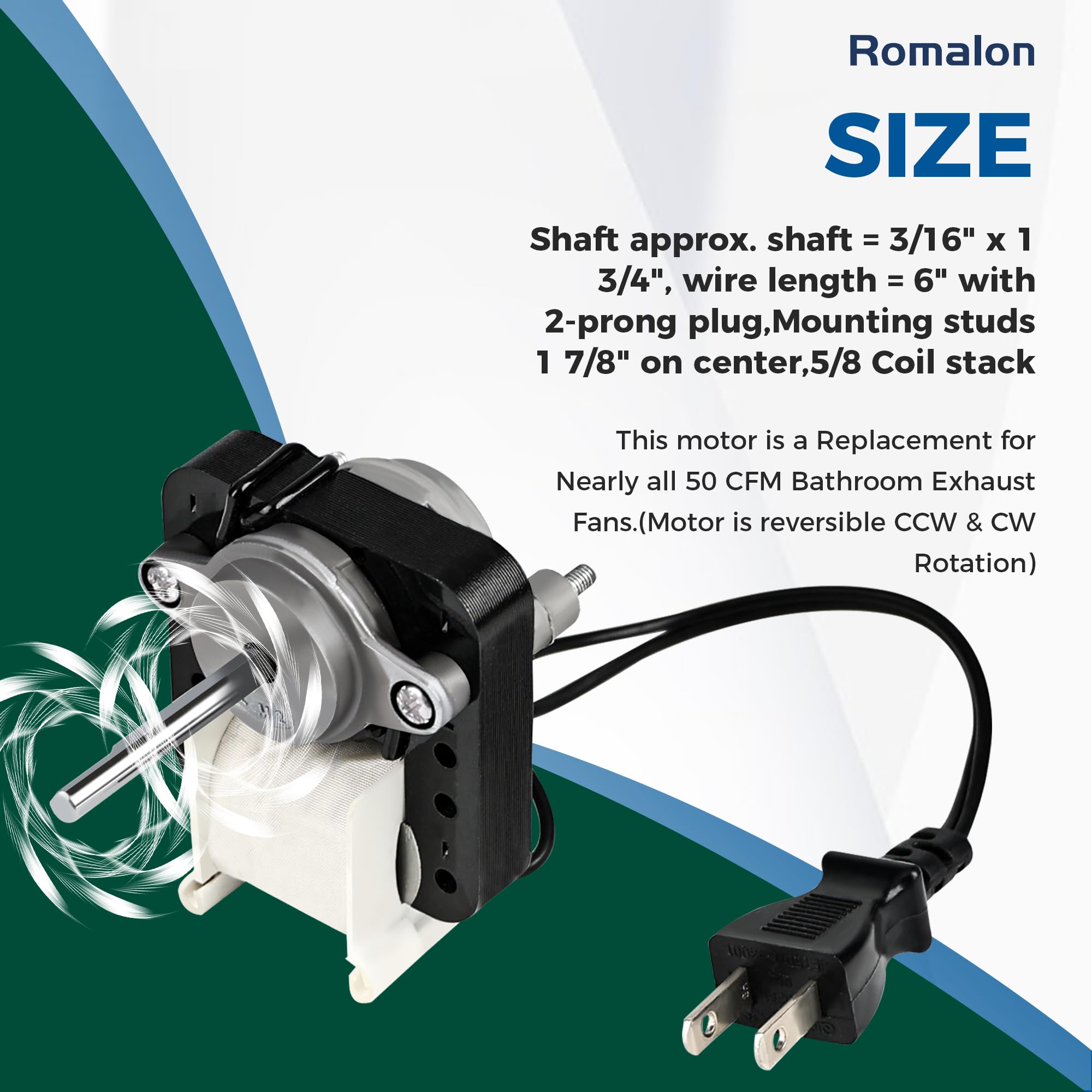 Snapklik.com : Universal SM550 Bathroom Vent Fan Motor Replacement ...