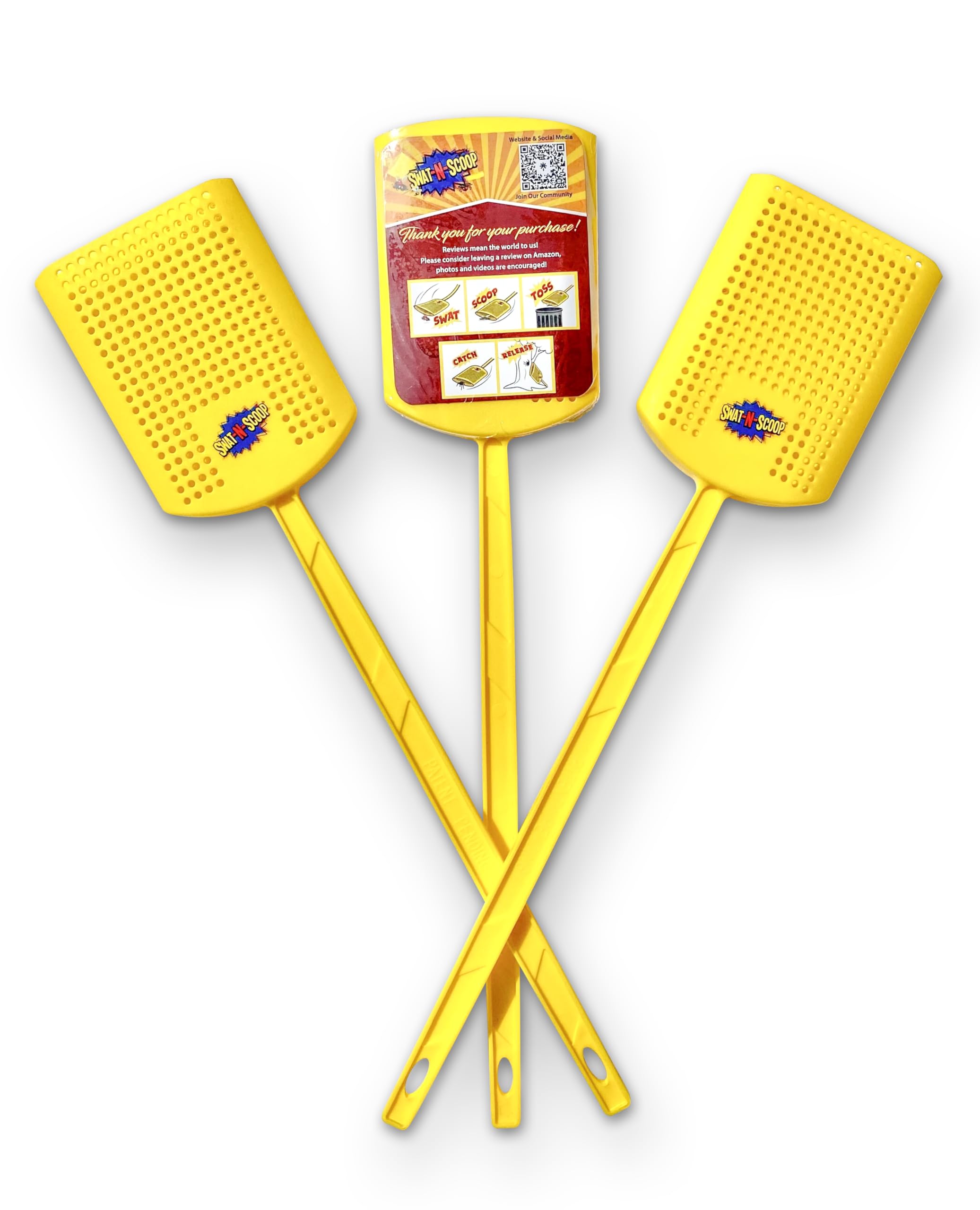 Amazon.com: Swat-N-Scoop, Heavy Duty Fly Swatter and Spider Catcher and ...