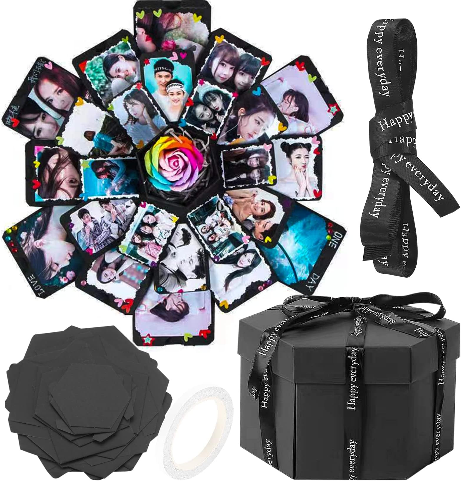 Amazon.com: QOOSIKICC Explosion Gift Set, DIY Photo Album Surprise ...