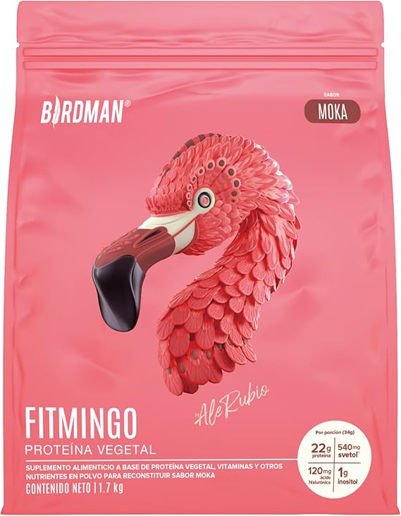 Birdman Fitmingo: Proteína Vegana con Fit, Beauty y Balance Blends. Con Ácido Hialurónico ...