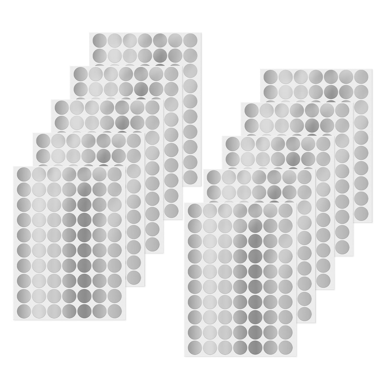 Snapklik.com : Silver Dot Stickers 1 Inch Vinyl Self-Adhesive ...