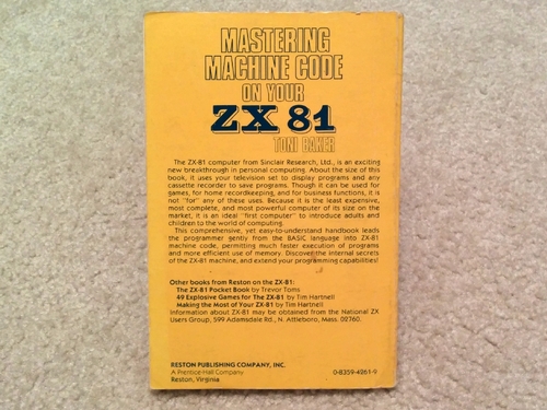 Mastering machine code on your ZX81 by Baker, Toni (1982) Paperback: Baker, Toni: 9780835942614 ...