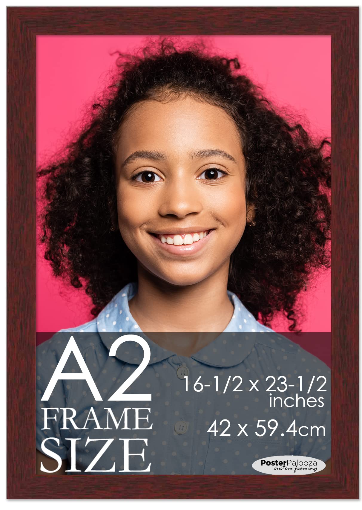 Amazon.com - A2 Frame Brown Mahogany Finish Solid Pine Wood 16.5x23.5 ...