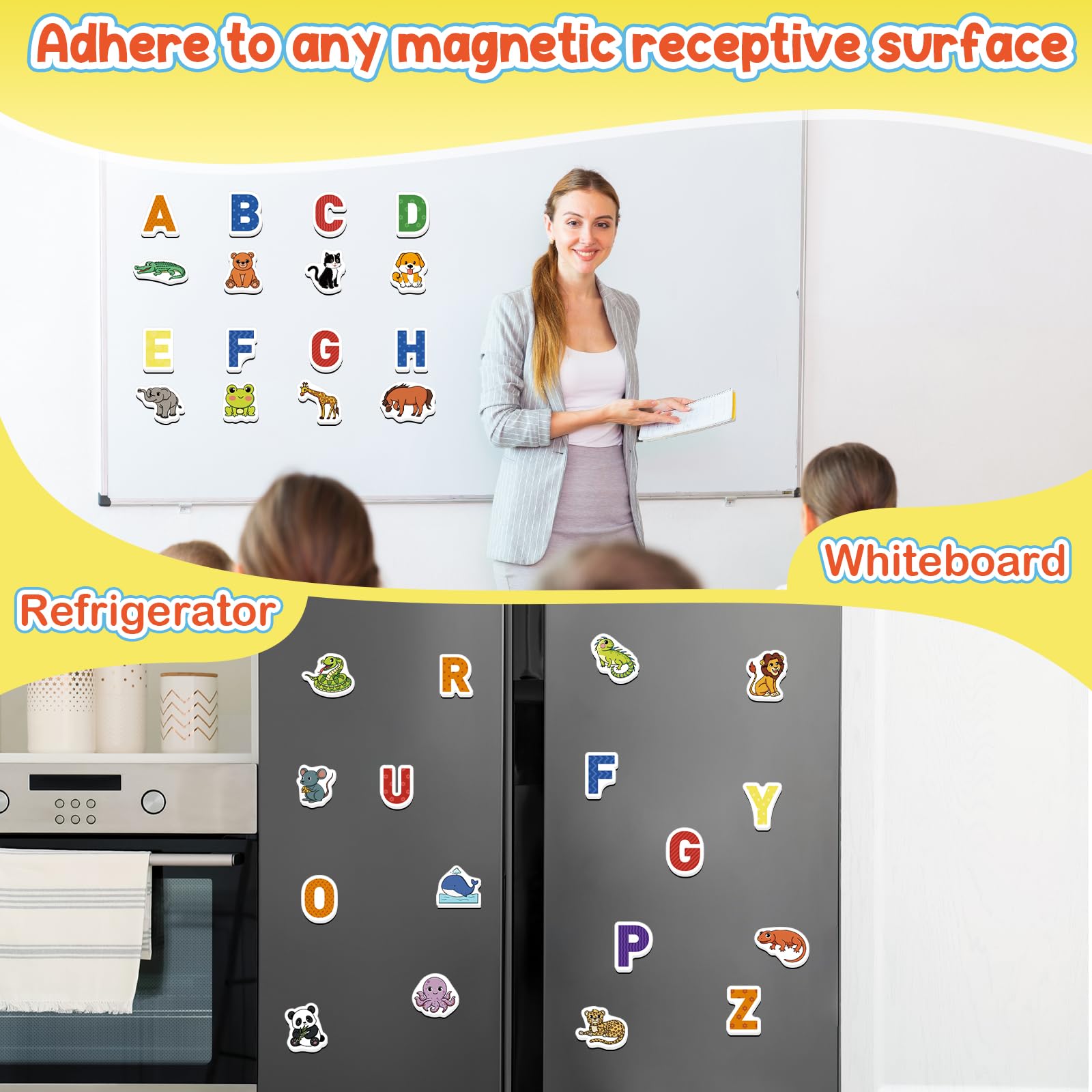 Snapklik.com : Magnetic Letters And Animals,52 Foam Objects ...