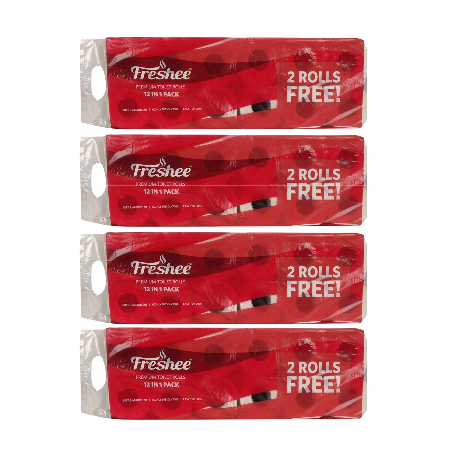 Freshee 12 In 1 Toilet Tissue Roll 2 Ply Pack Of 4 Tissue Paper ...