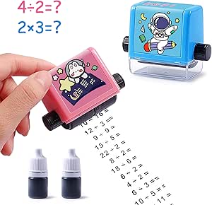 Smart Math Roller Stamps,2PCS Teaching Stamps for Kids, Multiplication ...