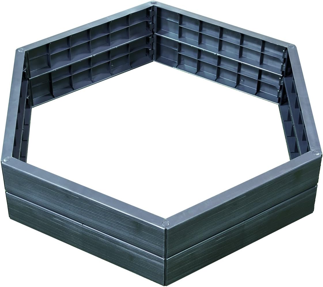 Amazon.com: Exaco 645100-NP Modern Modular Raised Garden Flower Bed ...
