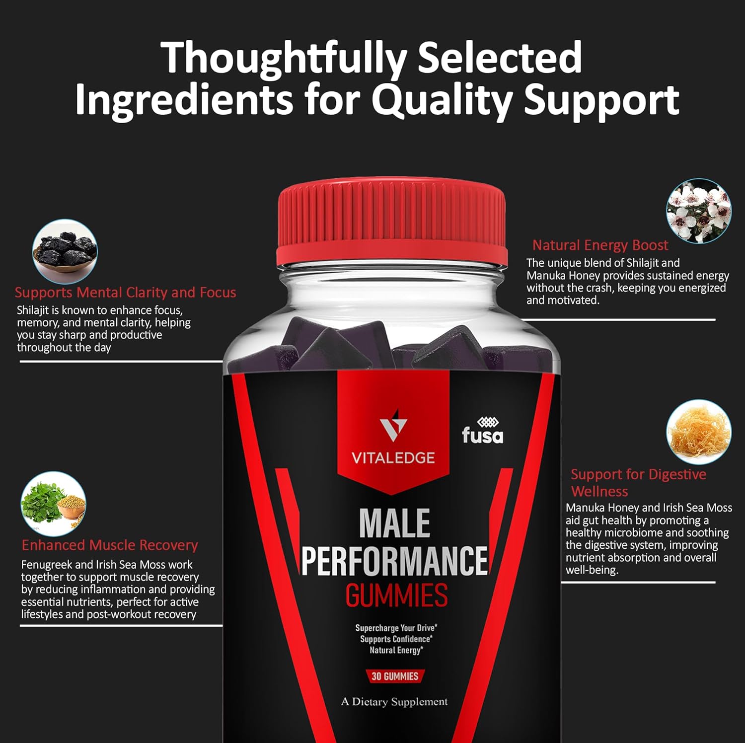 Gomitas Vital Edge (2 Pacotes) – Suplemento VitalEdge Max Performance ...