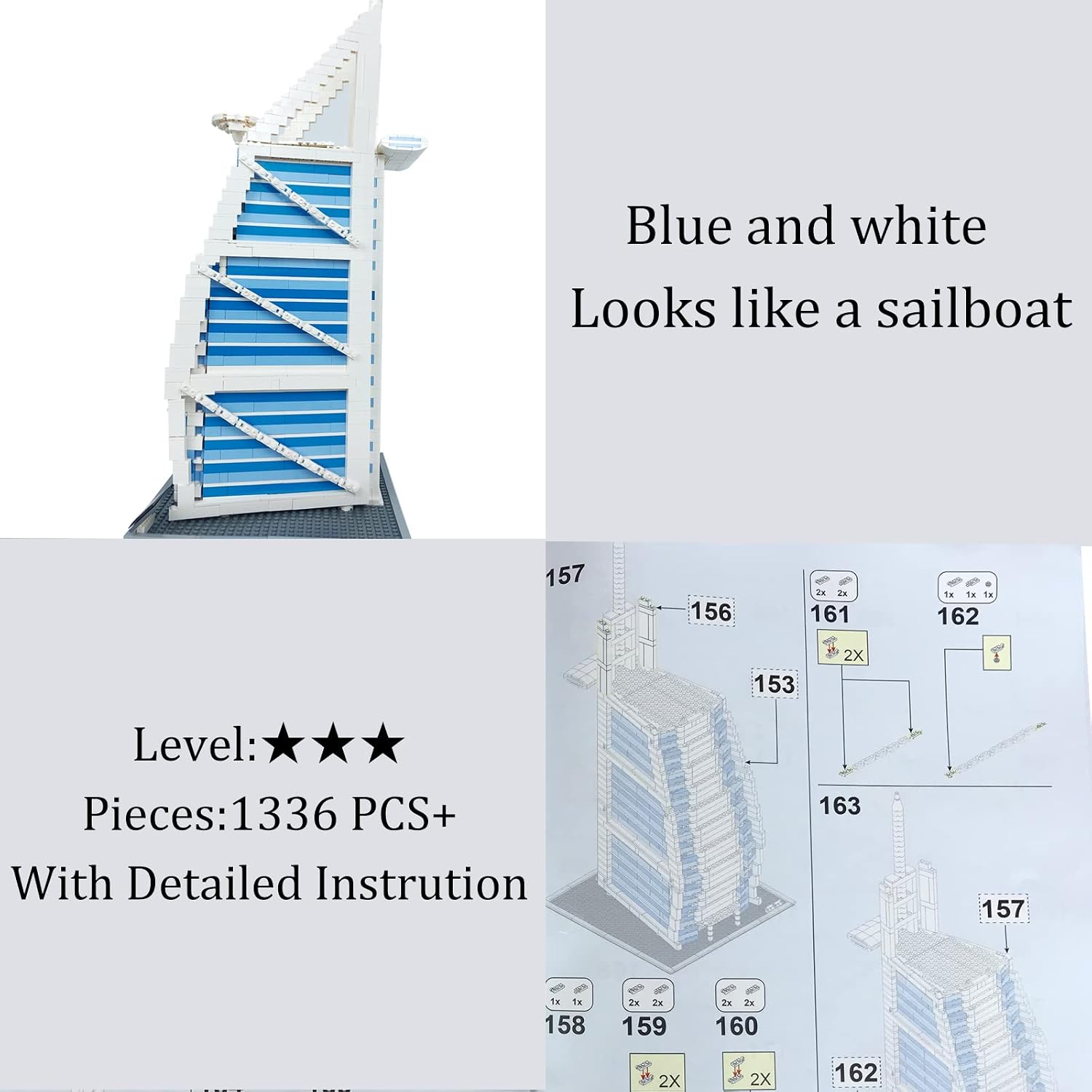 Architecture Building Set Burj Al Arab (1,336 Philippines | Ubuy