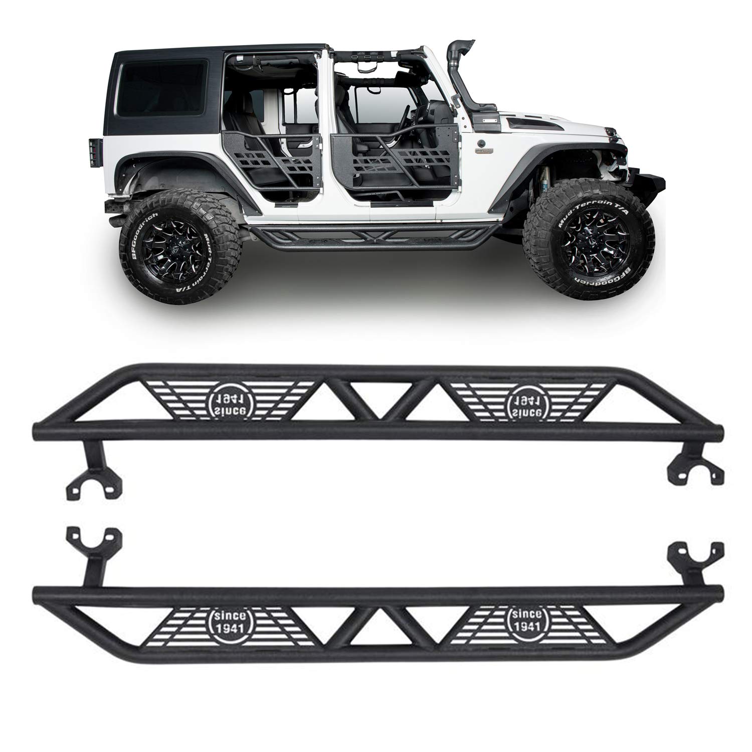 Buy Jeep Wrangler Running Boards | JK Tube Side Step | Side Rock Rails ...