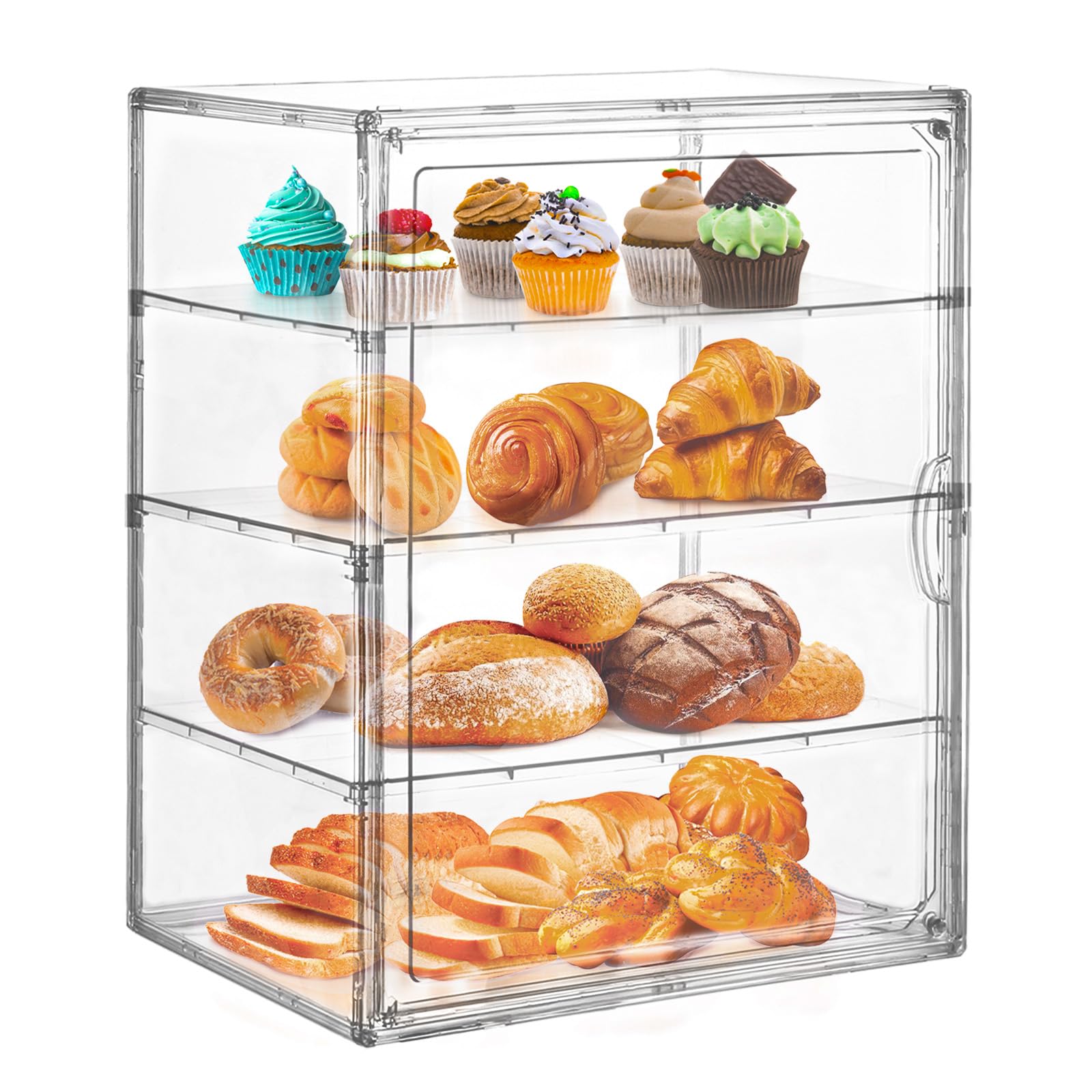 Amazon.com: Xzunk Pastry Display Case, Large Clear Bread Box for ...