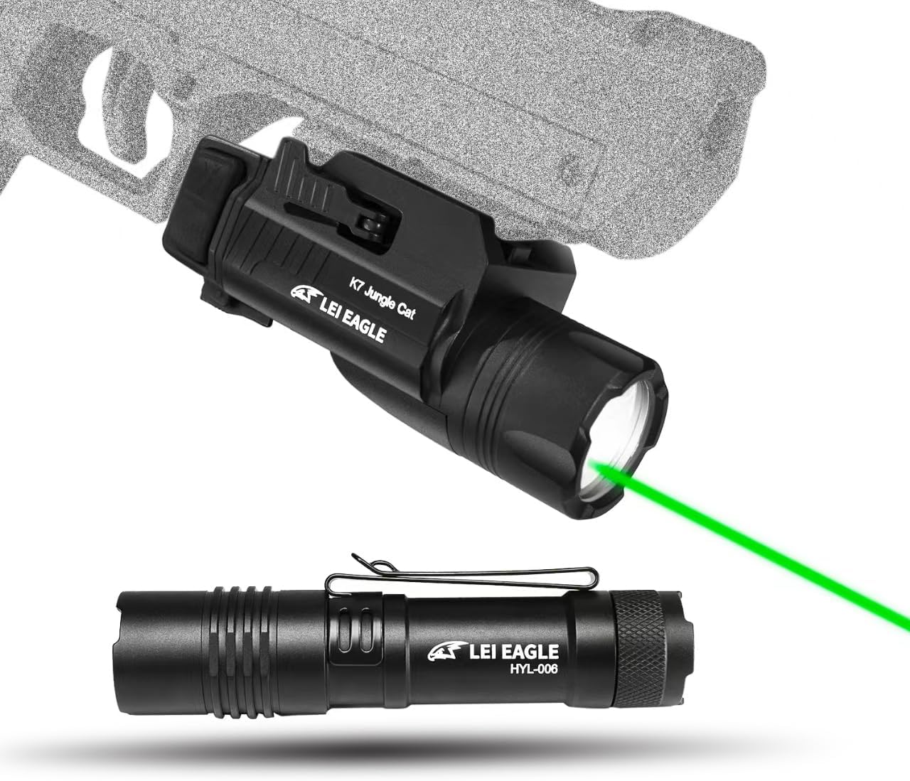 Amazon.com: LEI Eagle K7 Jungle Cat 1300 lumens, Pistol Light, Tactical ...