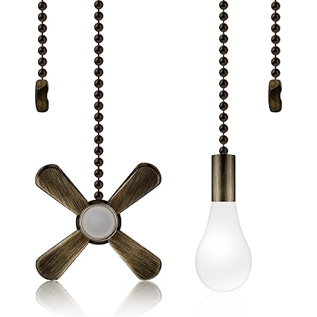 Ceiling Fan Pull Chain, Fan Pulls Set with Connector, 2 PCS 12 Inches ...